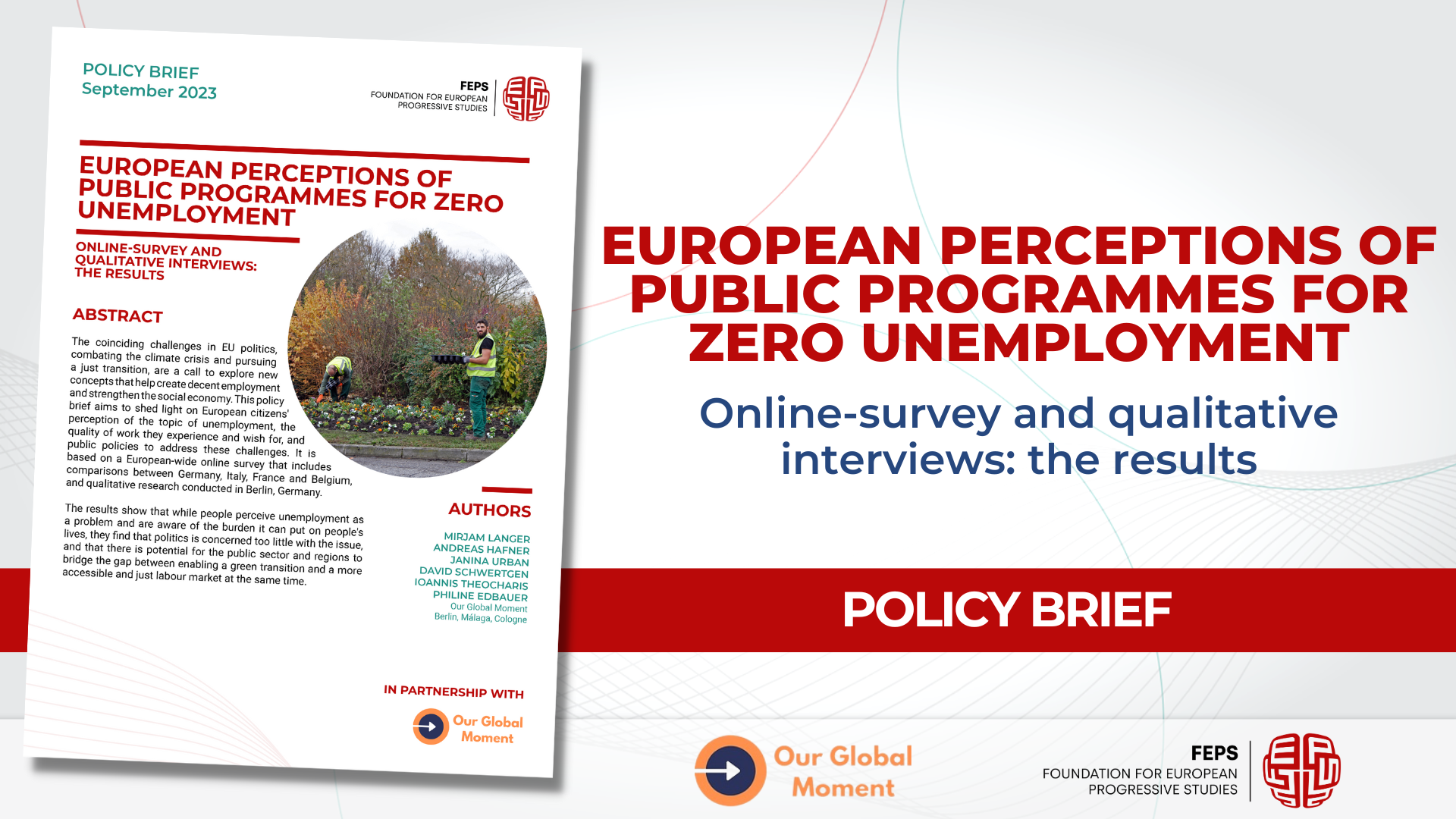European perceptions of public programmes for zero unemployment - Foundation for European ...