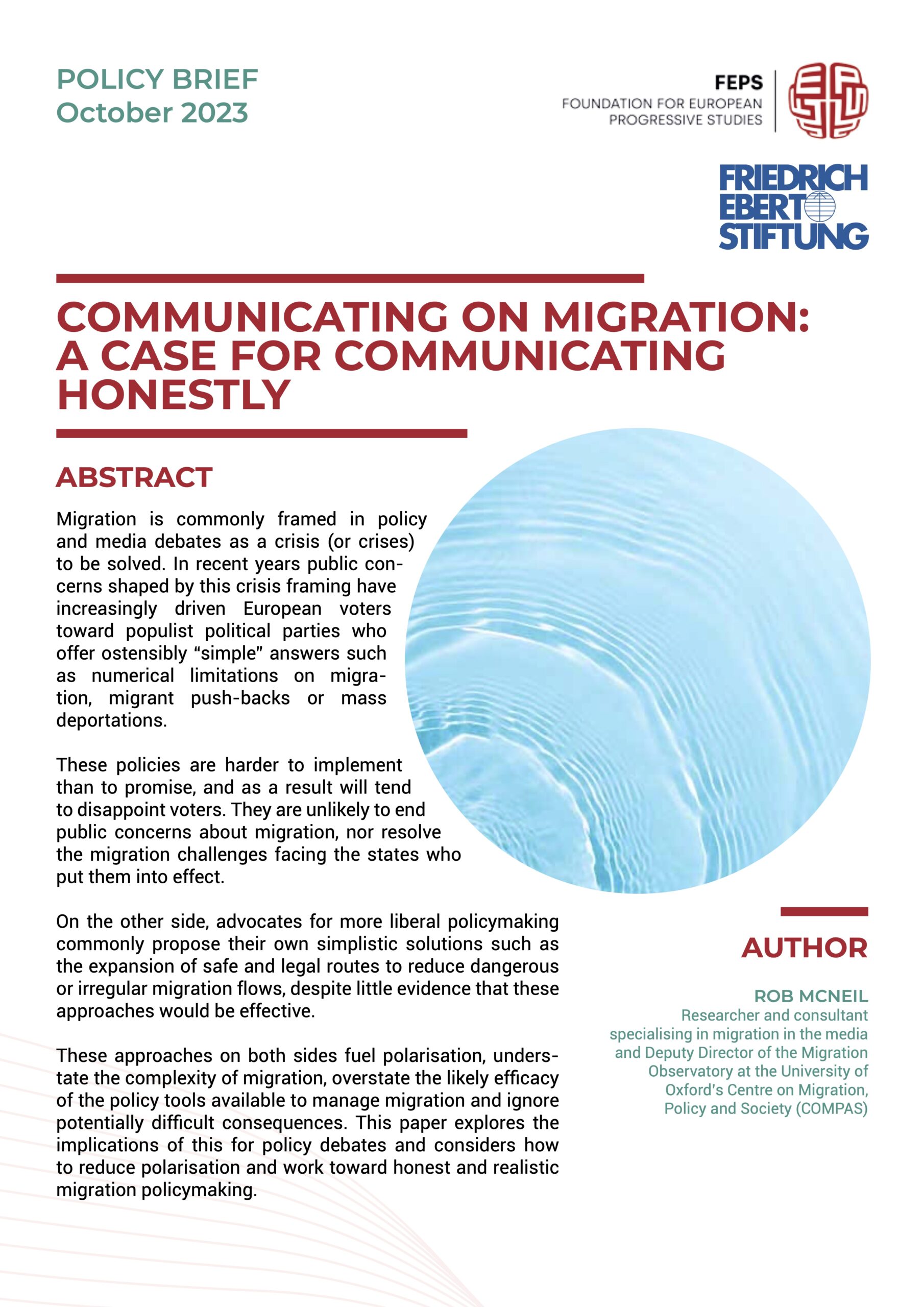 Communicating on migration - Foundation for European Progressive Studies