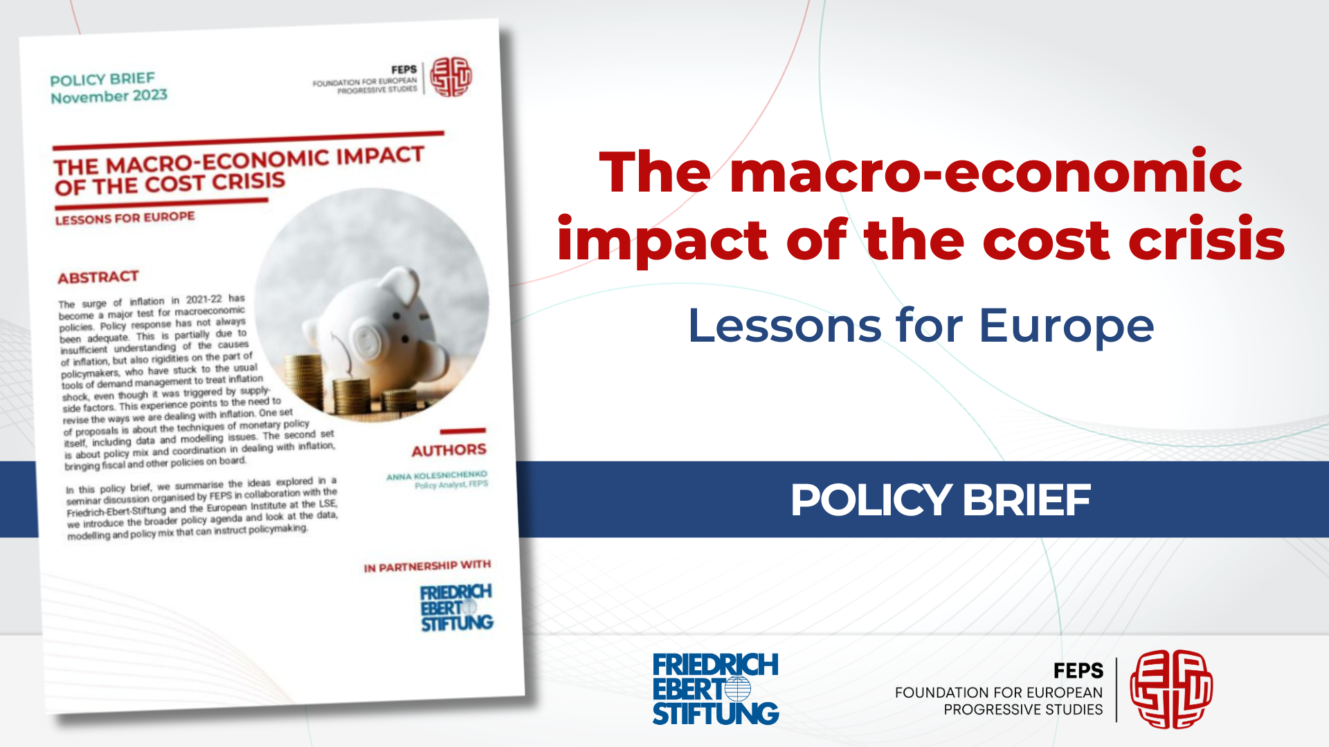 The macro-economic impact of the cost crisis - Foundation for European ...